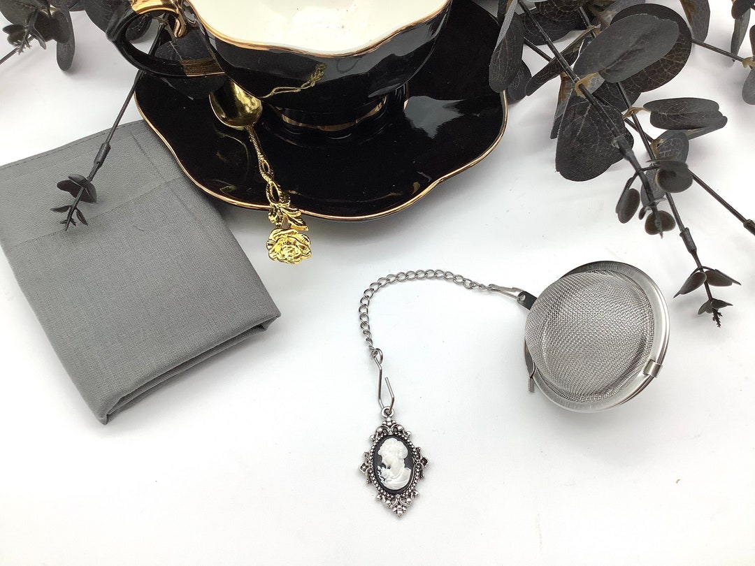 Tea Ball Gift Set Infuser Lady Whistledown Bridgerton Cameo Premium ...