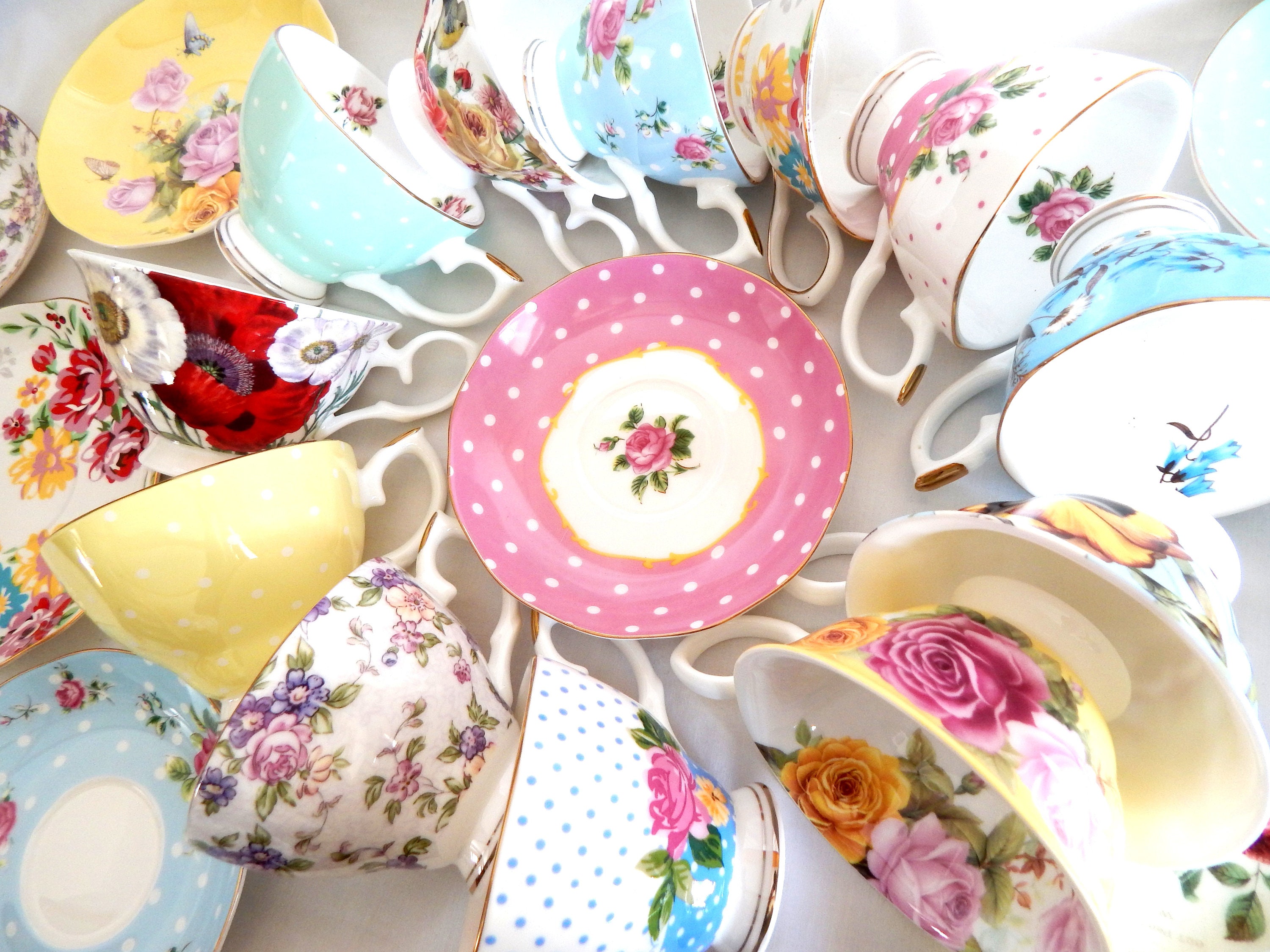 Tea Cups and Saucers. Mix Match Party Favors for Birthday - Etsy Canada