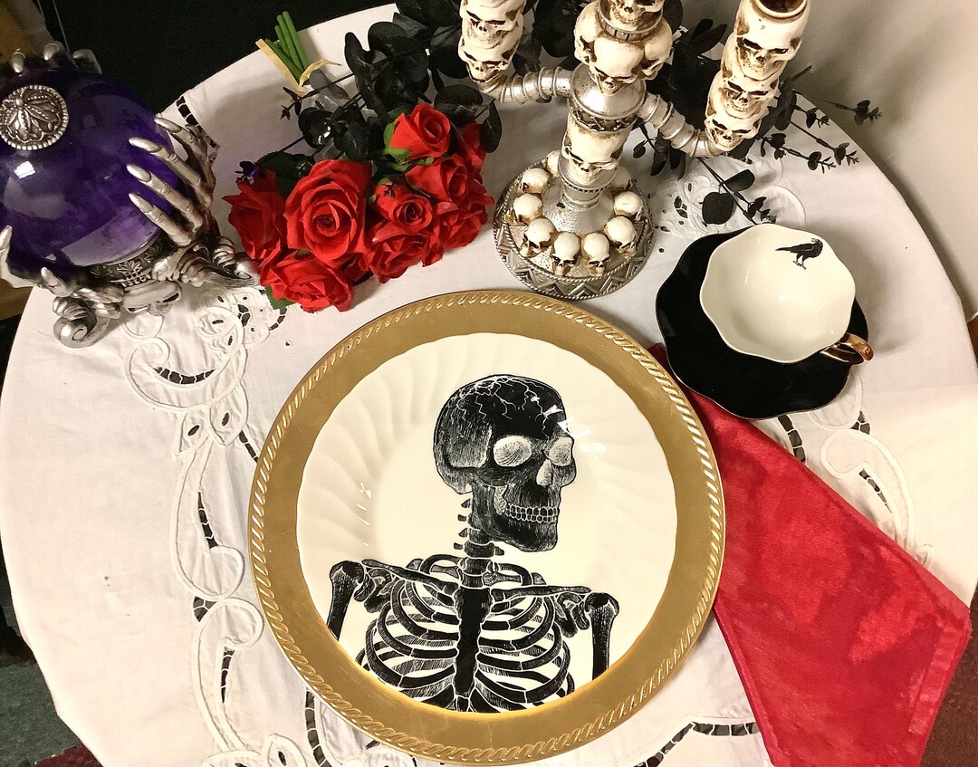 Skull Plate Skeleton Xray. Fine Bone China Dish. Royal Wessex Imported ...