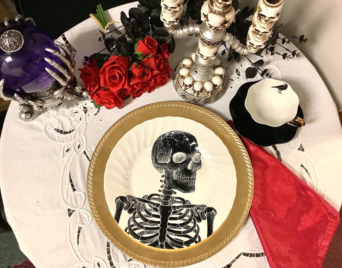 Skull Plate. Skeleton Xray. Fine Bone China Dish. Royal Wessex - Etsy