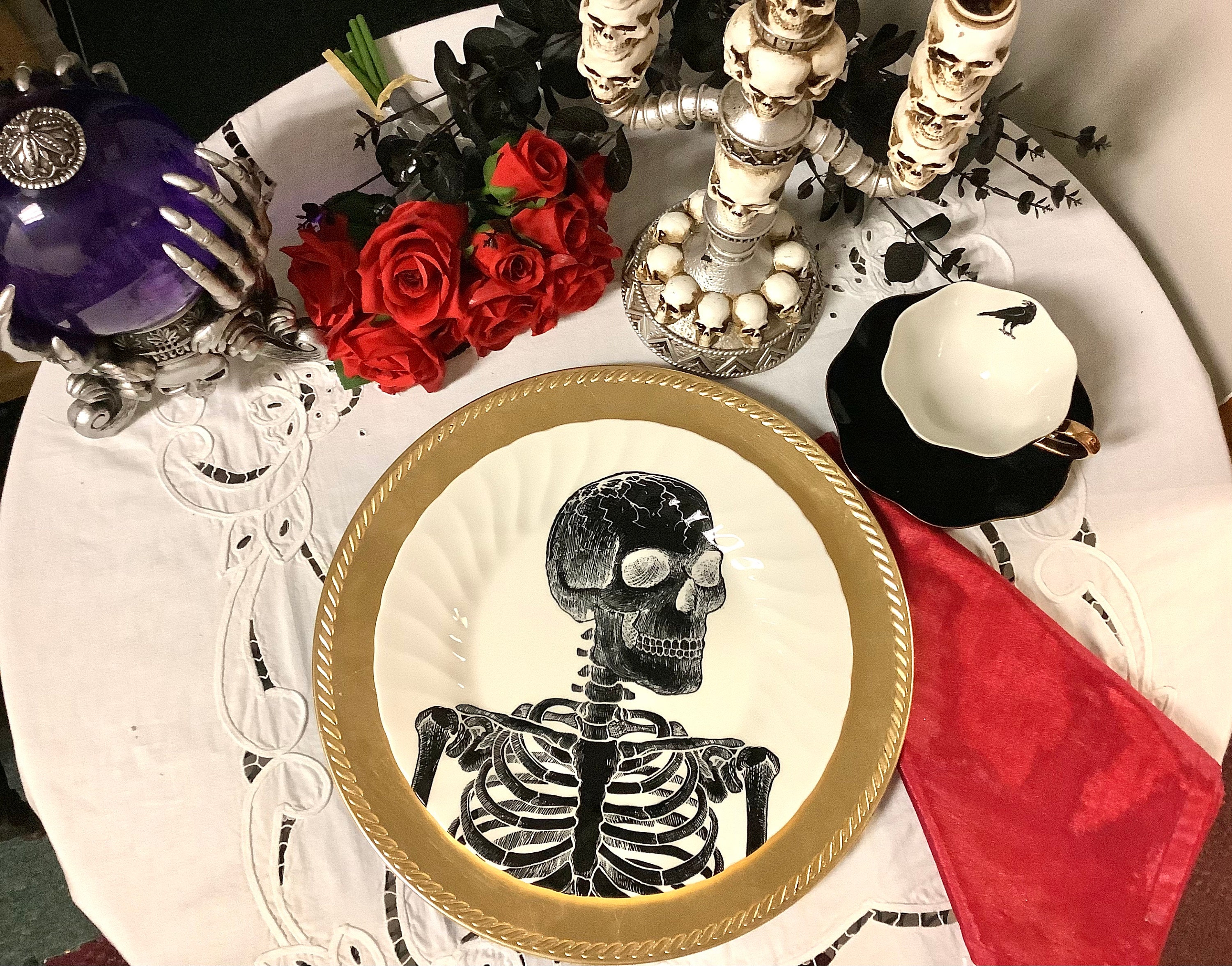 Skull Plate Skeleton Xray. Fine Bone China Dish. Royal Wessex Imported ...