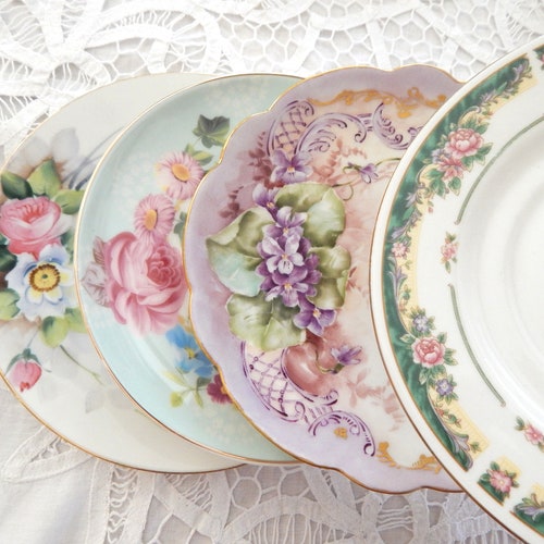 6 Vintage Mismatched Bread and Butter Plates mix and Match - Etsy