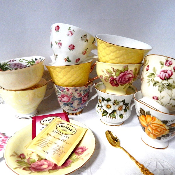 Yellow Tea Cup - Etsy