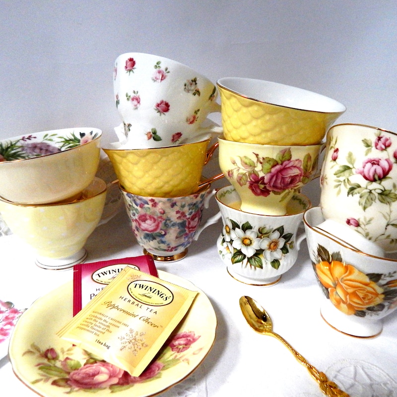 Yellow Tea Cup - Etsy