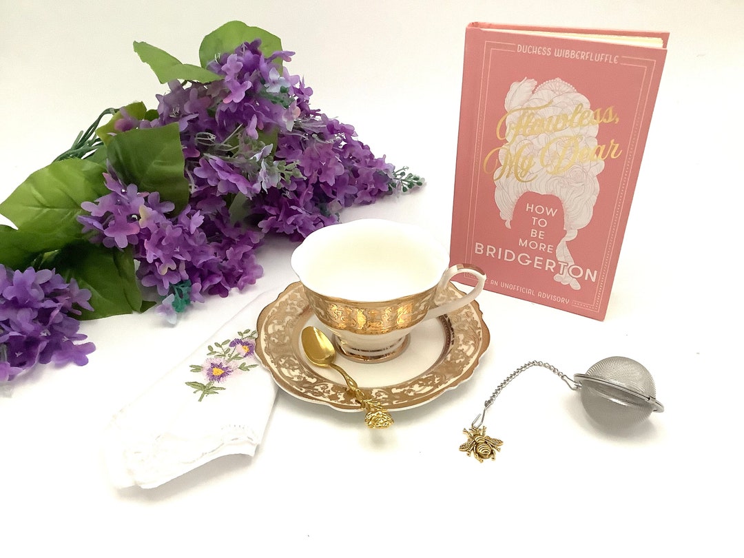 Ultimate Bridgerton Gift Flawless My Dear Book 24 KT Gold Teacup Bee ...