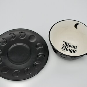 Moon Cycles Astronomy Stars Magic Black Tea Cup and Saucer With Spoon ...