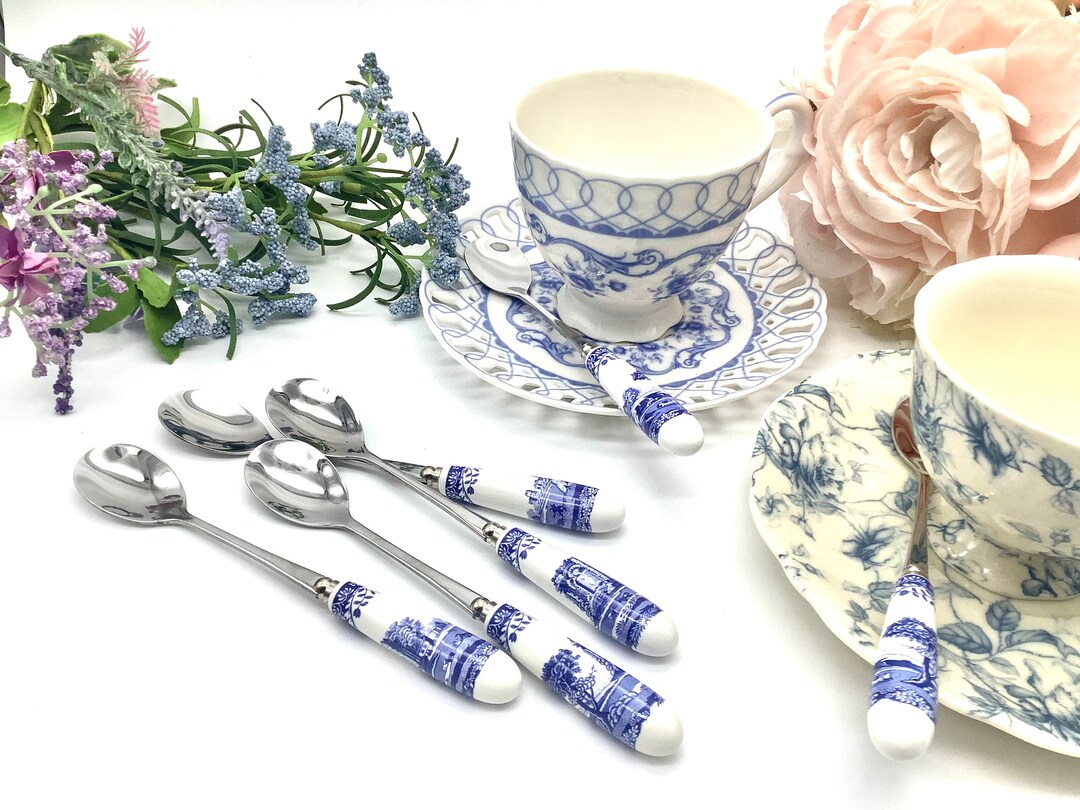 Teaspoon for Tea Blue and White Spode Blue Italian From England. Spoons ...