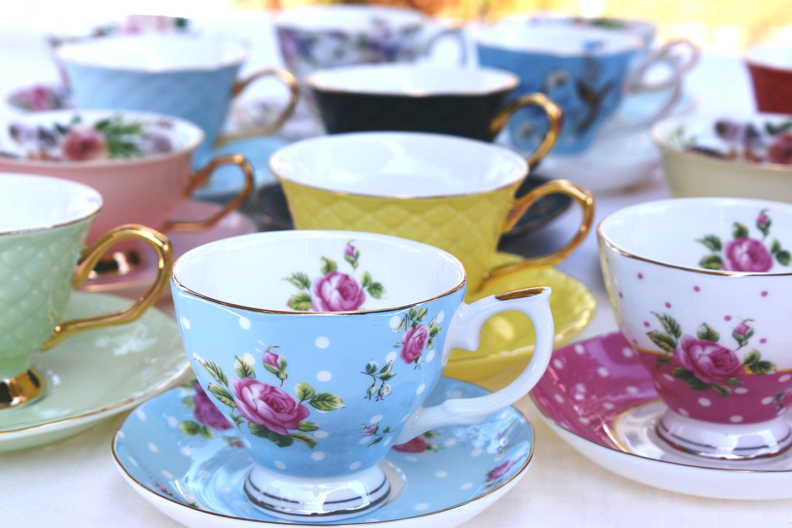Mismatched Tea Cups and Saucers Party Favors for Bridal Shower Baby ...