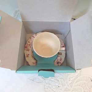 Gift Box for Teacup and Saucer Teal Turquoise Blue Premium Gift Box ...