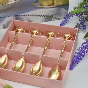 Teaspoon for Tea Gold Plated Set of Spoons With Teapot Handles to Match ...
