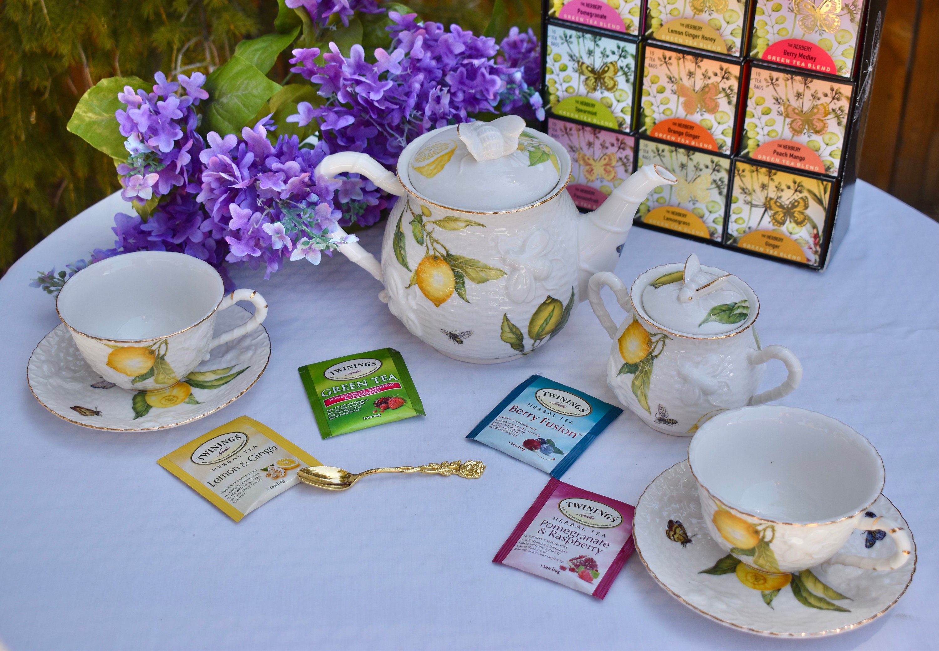 Tea Set. Amalfi Coast Italian Lemons Porcelain Tea Pot Tea - Etsy Australia