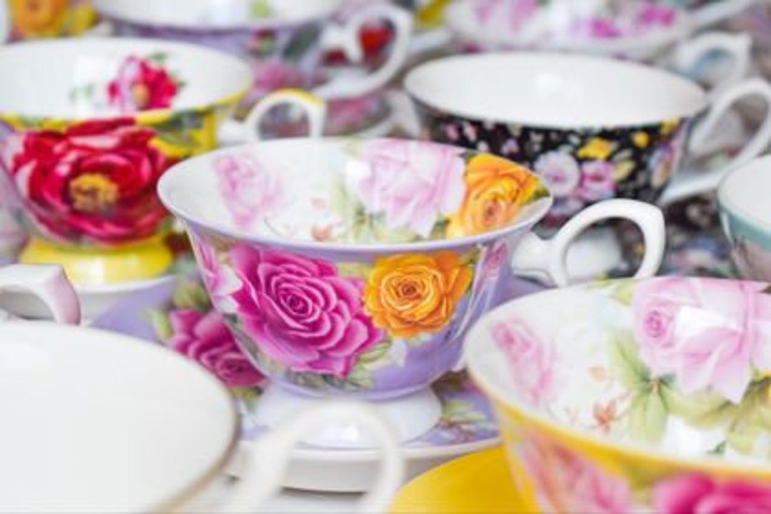 Tea Party Gifts Mismatched Tea Cups and Saucers Birthday Bridal Shower ...