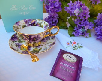 Purple Tea Cup | Etsy