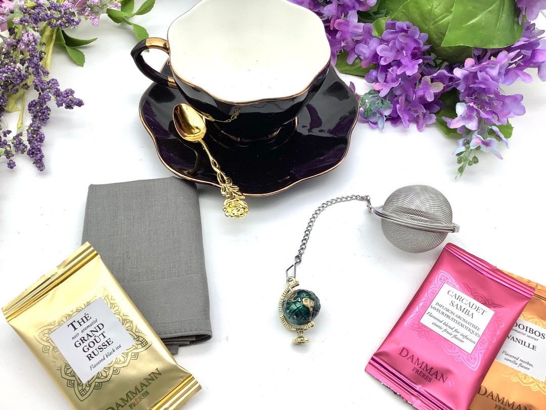Tea Ball Gift Set Infuser World Globe Planet Earth, Travel. Premium ...