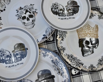 Skeleton Porcelain Plates - Etsy