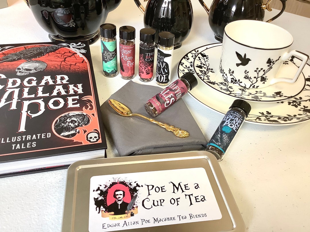 Edgar Allan Poe Gift. Poe Me a Cup of Tea Macabre Tea Blends. Tea Box ...