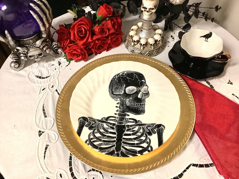 Skull Plate Skeleton Xray. Fine Bone China Dish. Royal Wessex Imported ...