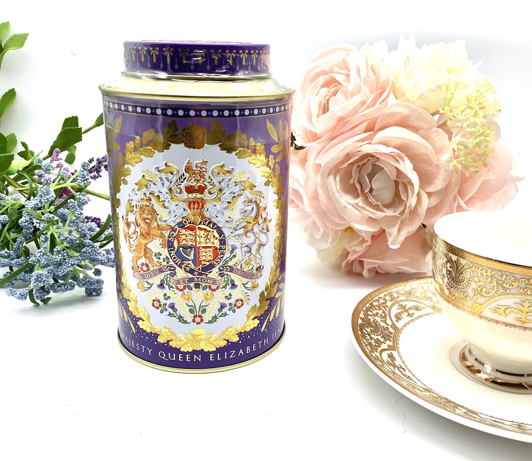 Tea Buckingham Palace Queen Elizabeth II Platinum Jubilee Tea Caddy ...
