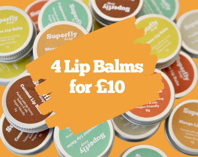 Four Lip Balm Discount / Handmade Lip Balm / Natural Vegan Artisan ...