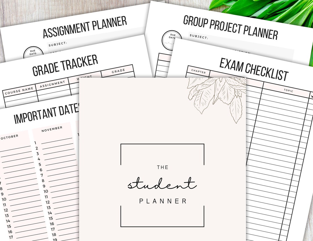 Student Planner 2022-2023 Printable, Academic Planner, Assignment ...