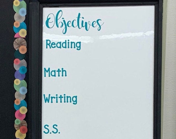 Objectives Whiteboard Decals - Etsy