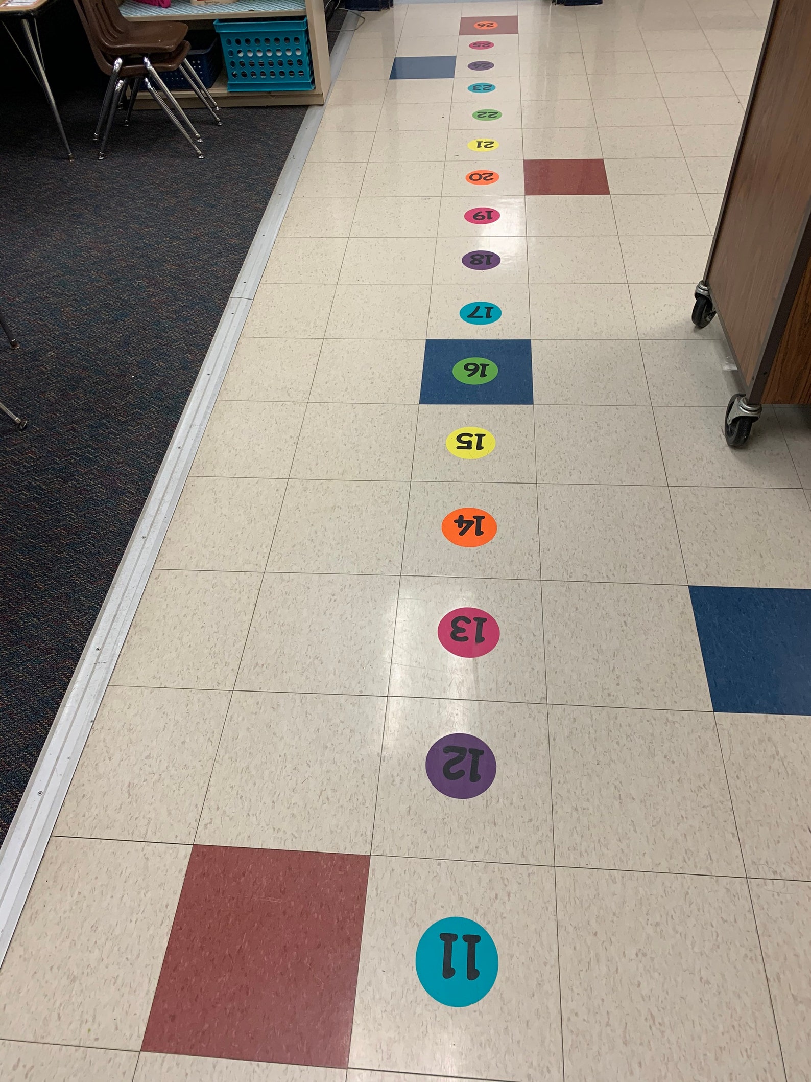 Classroom Line-up Dots, Floor Dots - Etsy