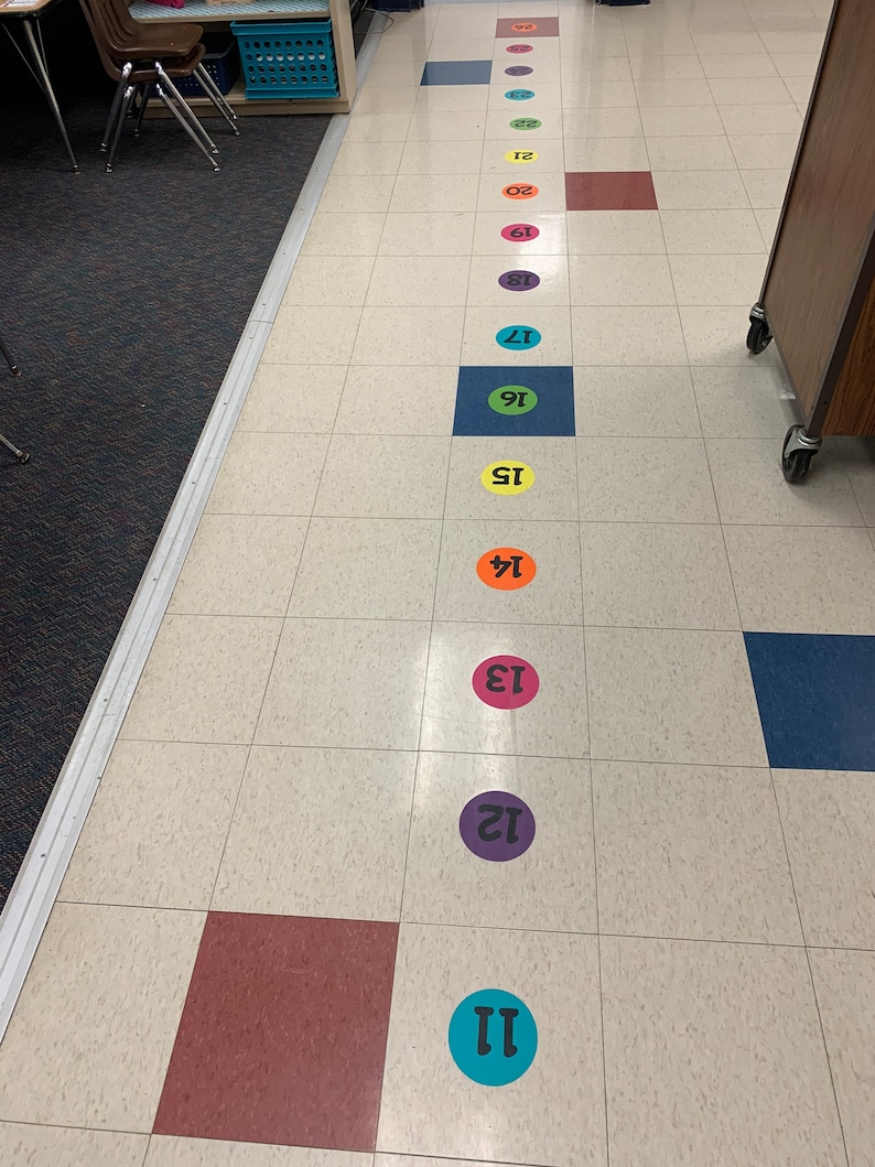 Classroom Line-up Dots, Floor Dots - Etsy