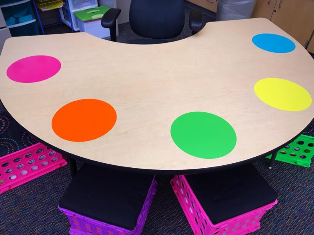 Dry Erase Table Dots, Dry Erase Circles, Classroom Decal, Table Dots ...