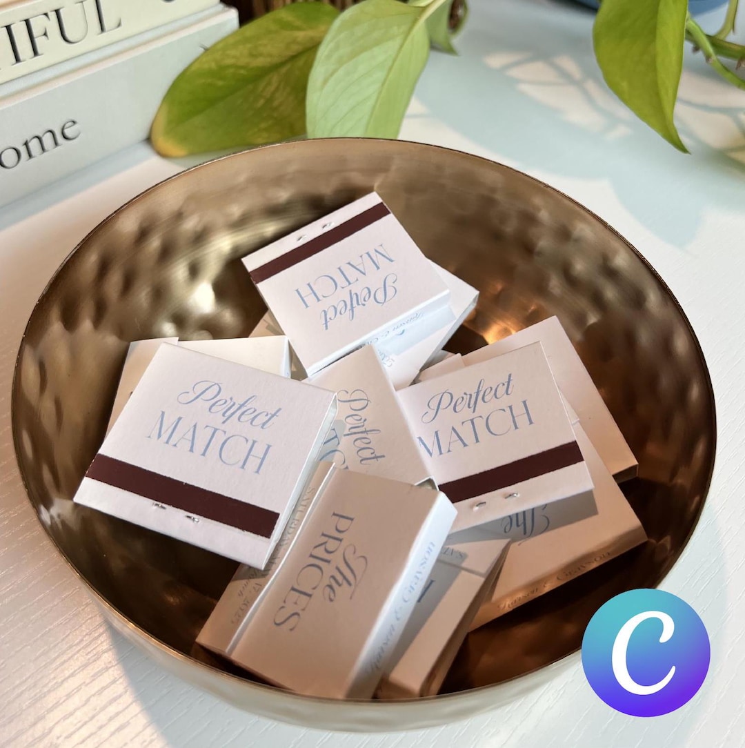 Canva Matchbooks — Basic, Custom Template for Wedding Matchbooks - Etsy