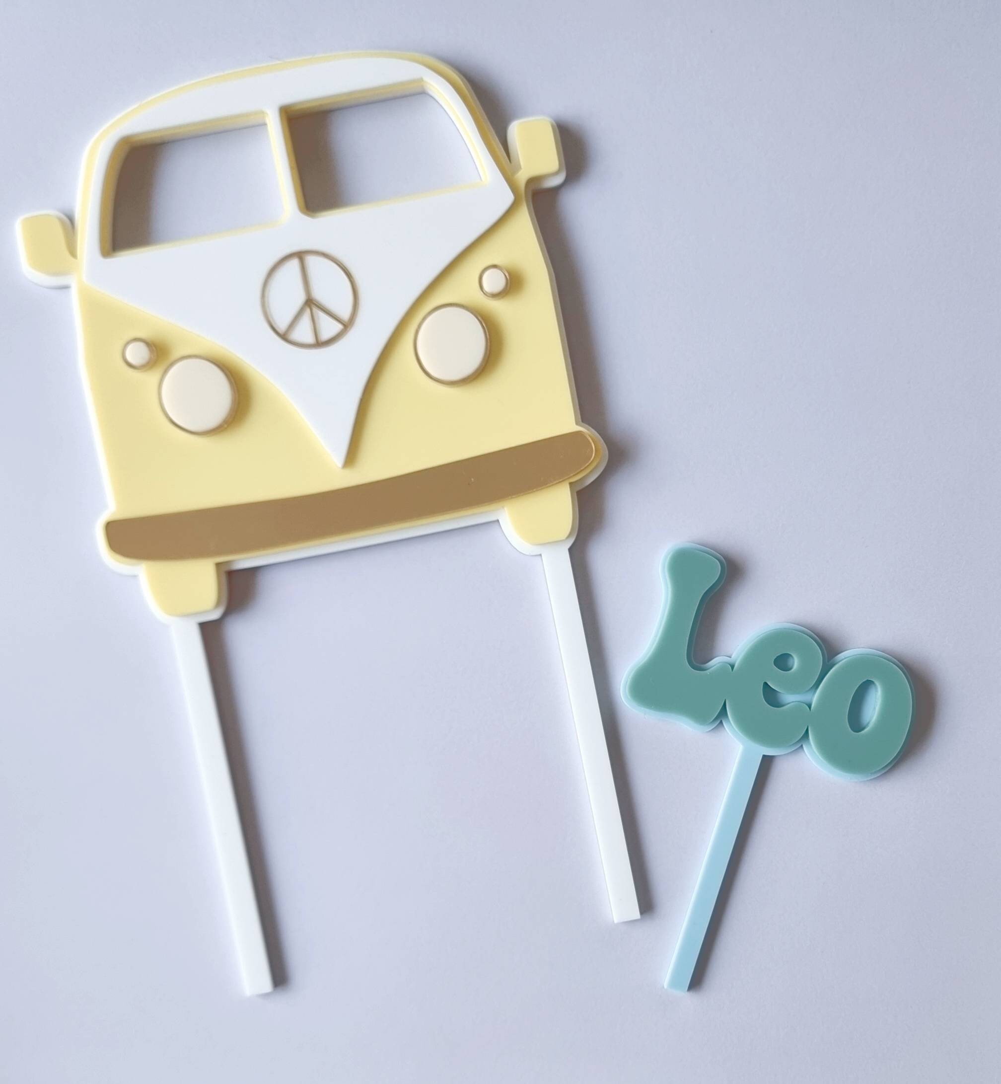 Acrylic Kombi Van Cake Topper Retro - Etsy
