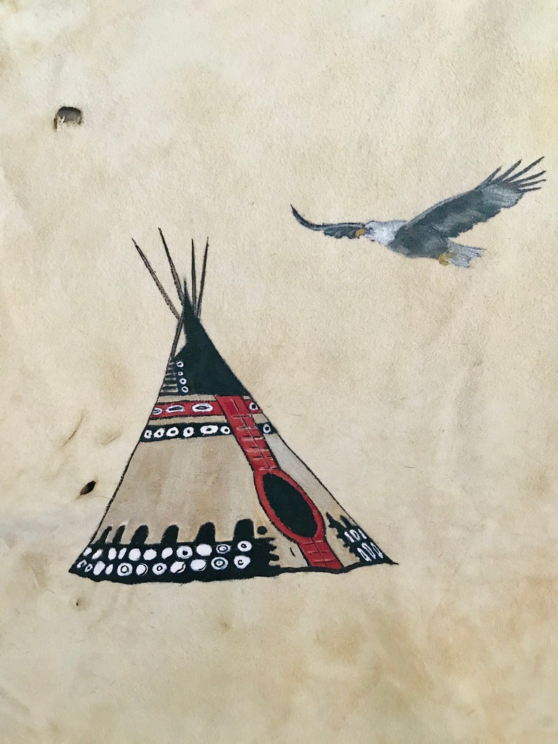 Painted Elk Hide Wall Art - Etsy