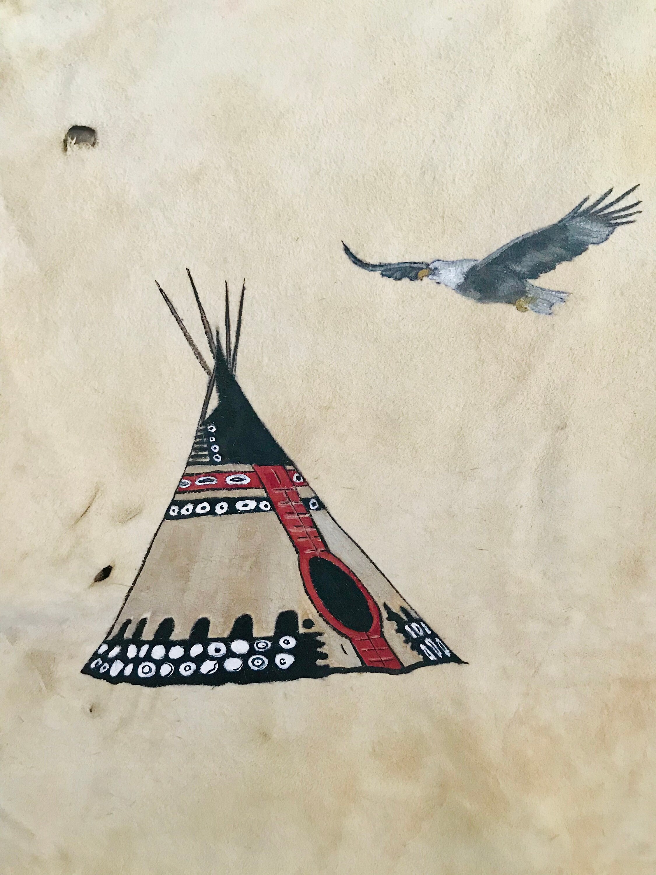Painted Elk Hide Wall Art - Etsy