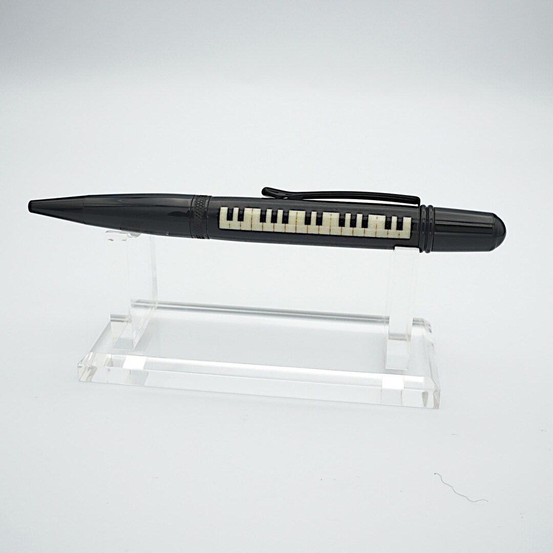 Ballpoint Pen, Keyboard Inlay in Black Chrome With American Holly and ...