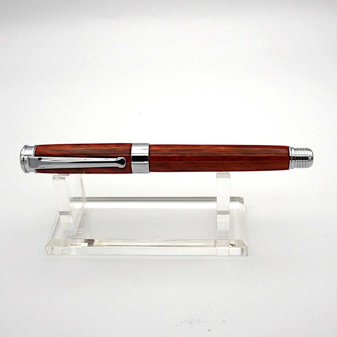 Rollerball, Blood Red Alumilite in Chrome - Etsy