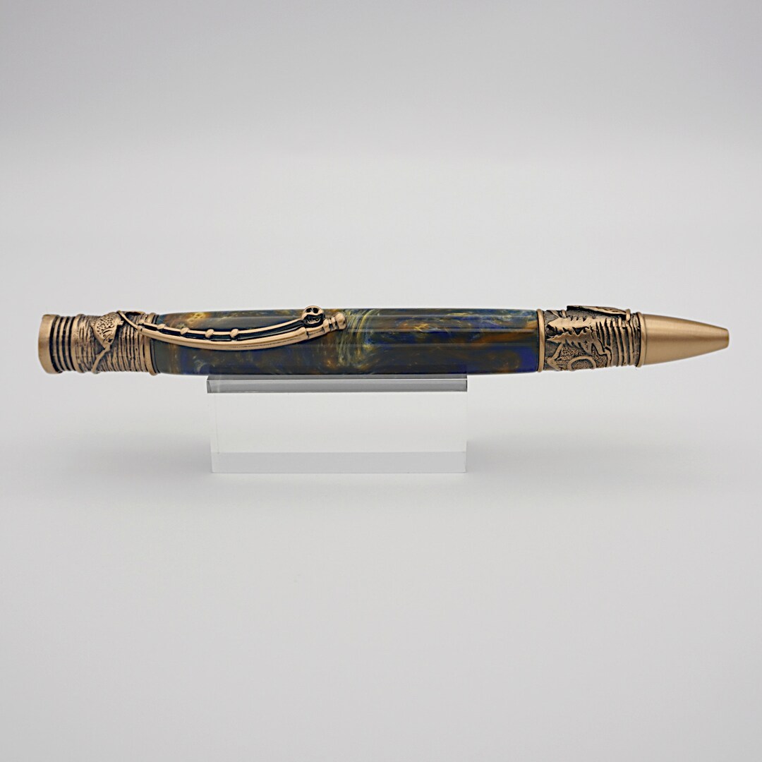 Fly Fishing, Ballpoint Pen, Antique Copper and Skylight Acrylic - Etsy