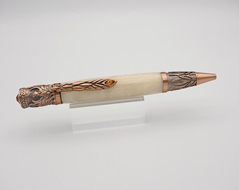 Handcrafted Phoenix Rising Twist Pen in Antique Brass & - Etsy