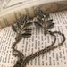 Bronze Collar Pin With Leaves and Chains, Lapel Pin Elegant Gothic ...