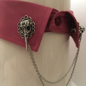 Collar Pin With Raven Skull and Chains, Lapel Pin Elegant Gothic ...