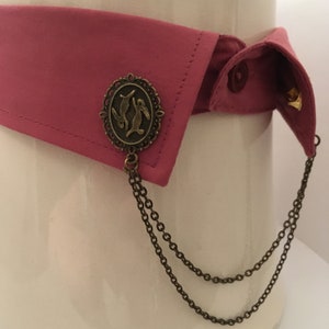 Bronze Collar Pin With Bunnies and Chains, Lapel Pin Elegant Gothic ...