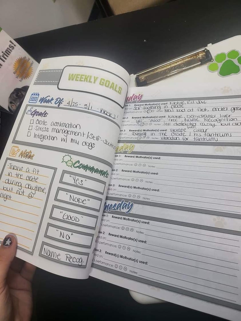 Dog Training Journal - Etsy