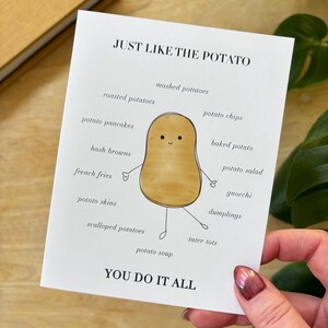 Dancing Potato Card, You Do It All, Multi Occasion - Etsy