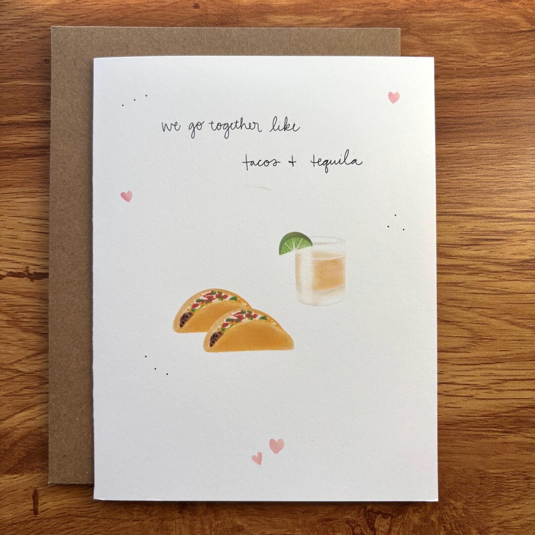 Tacos & Tequila Card, Perfect Match - Etsy