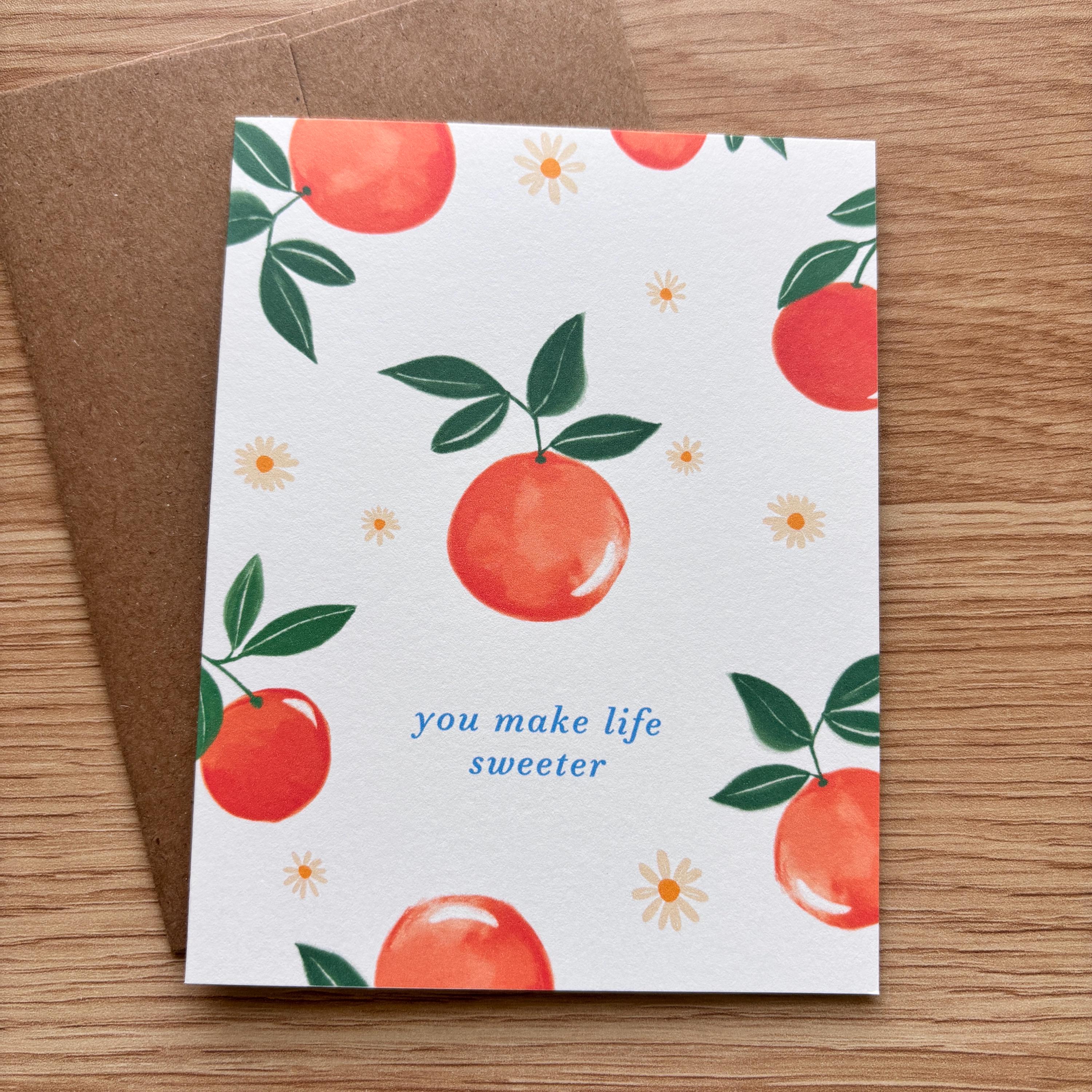 You Make Life Sweeter: Oranges and Daisies - Etsy
