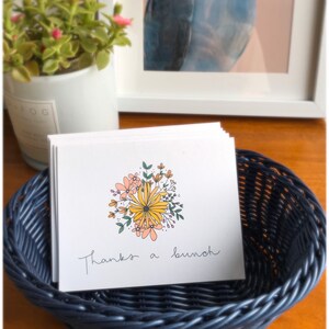 Thanks a Bunch, Flower Thank You Card - Etsy