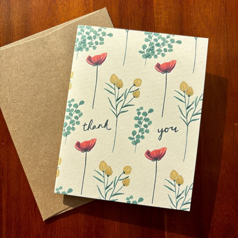 Spring Thank You Card - Etsy