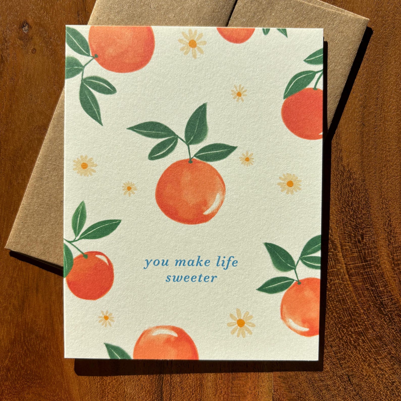 You Make Life Sweeter: Oranges and Daisies - Etsy