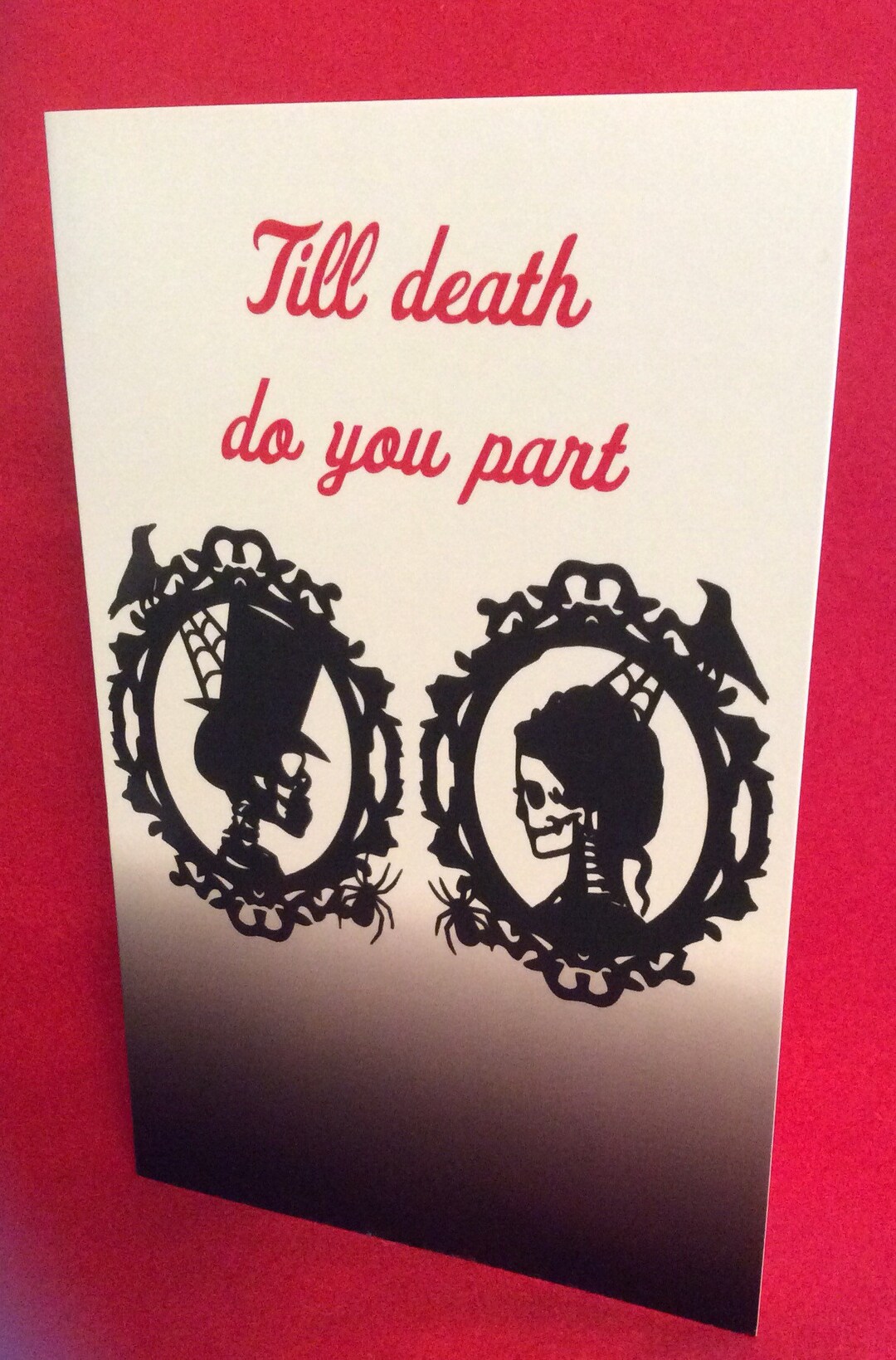 Halloween Wedding Card - Skeleton Couple - Marriage - Horror - Lovers ...