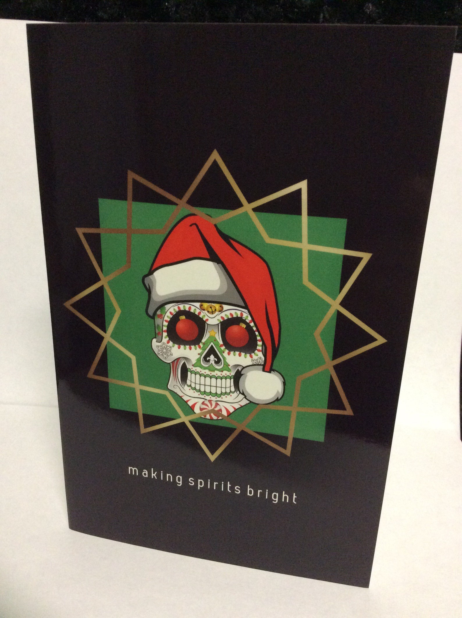 Horror Christmas Card - Holiday - Sugar Skulls - Skeletons - 5x7 ...