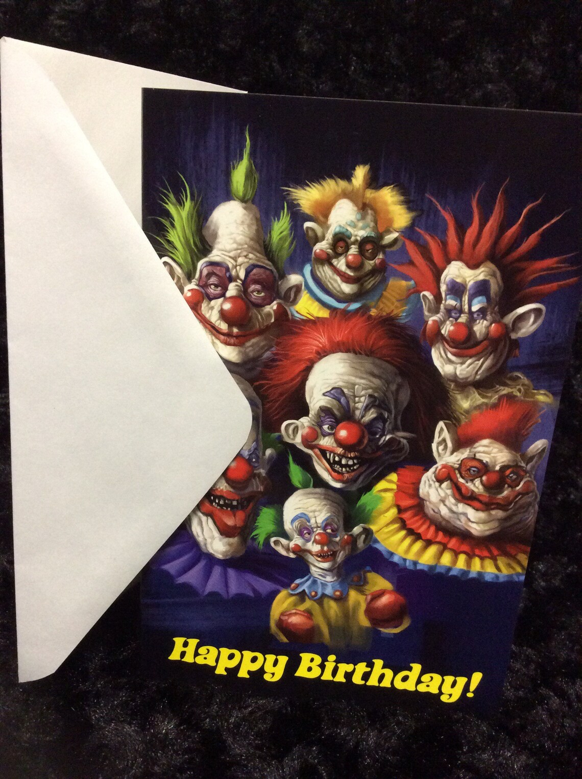 Horror Birthday Card - Greeting Card - Halloween - Killer Clowns ...