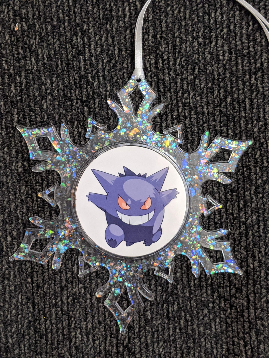 Christmas snowflake ornament Pokemon Edition Gengar Pocket | Etsy